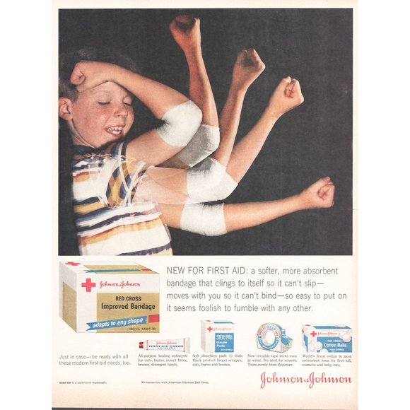 Johnson & Johnson | Art | 96 Johnson And Johnson Bandage Vintage Print ...